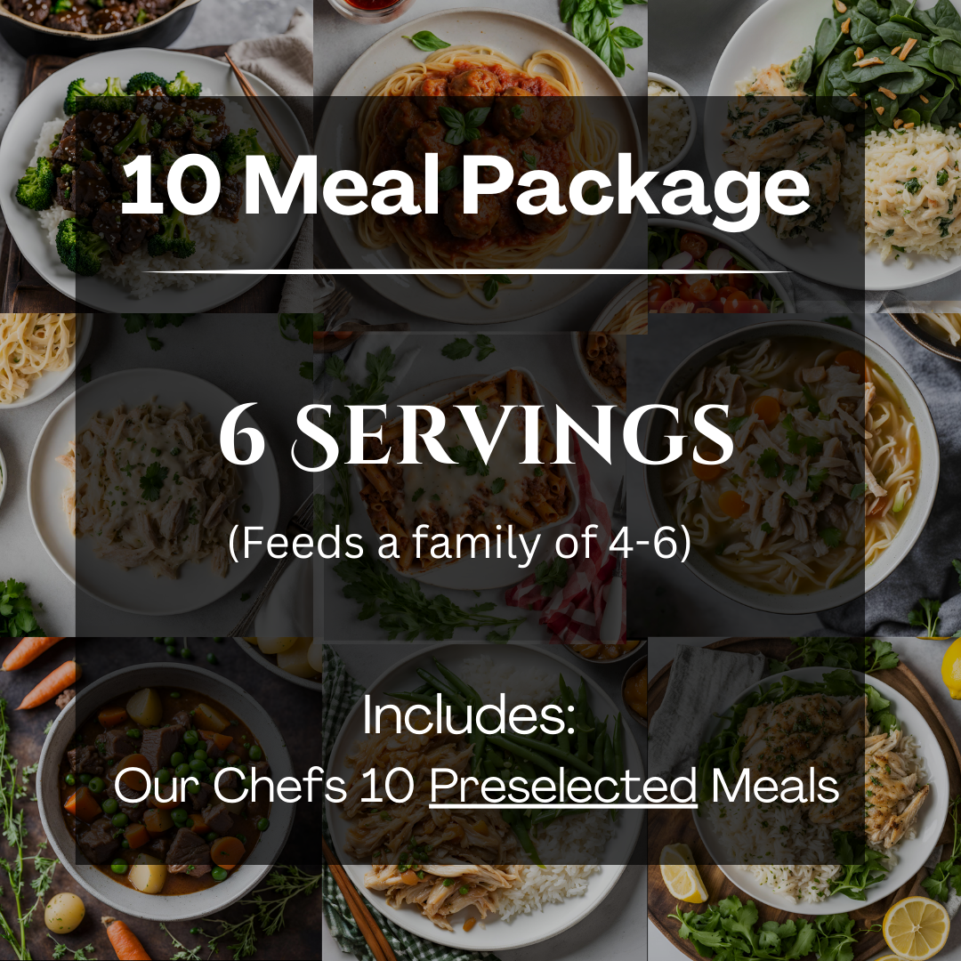 Prepared Meal Delivery Kit: 10 Meal Package, 5-6 Servings – Sunshine Meals